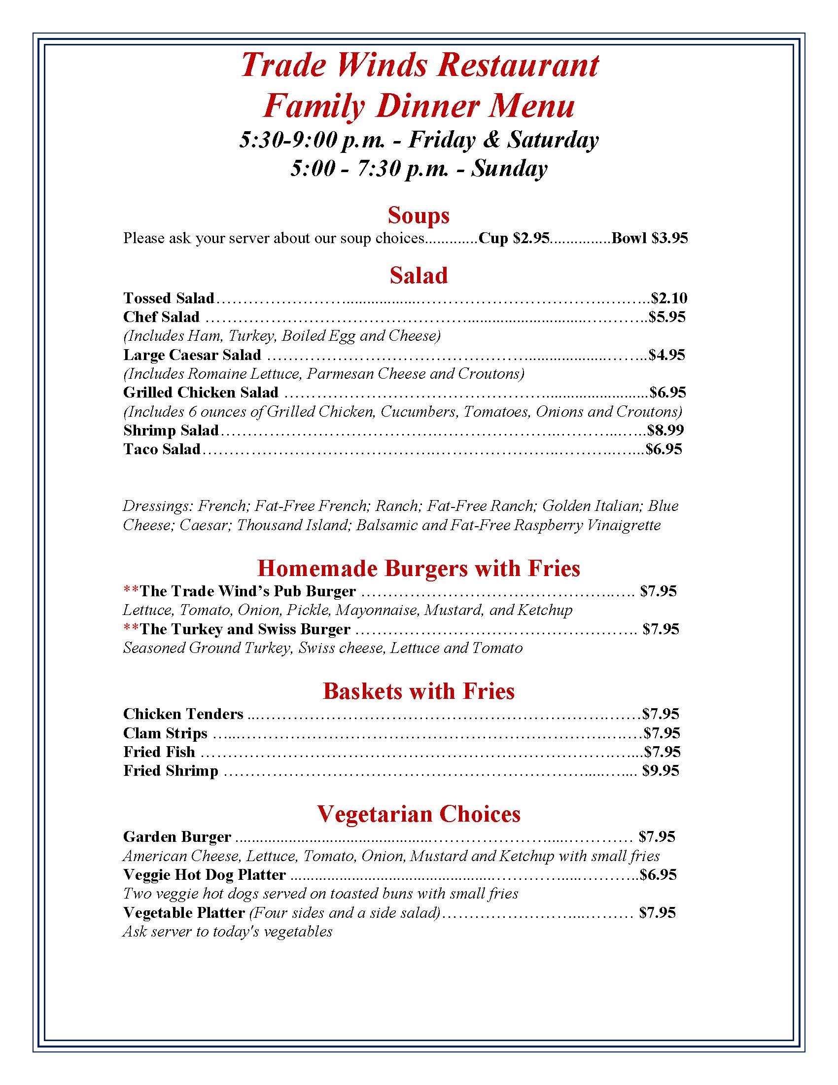 The Tradewinds | White Tail Resort